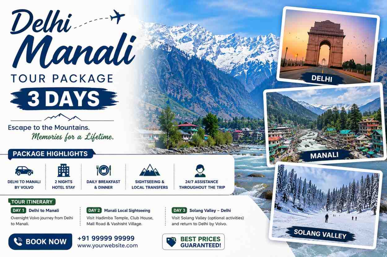 Affordable Manali Tour Package from Delhi | Budget Trip Deals